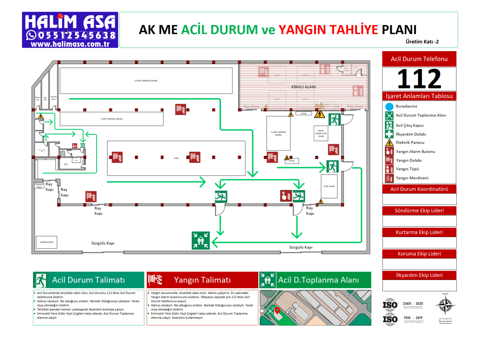 Acil Durum Krokisi Örnek Çizimler - Hemen Ara 0551 254 56 38